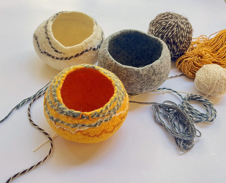 Fiber Arts | Felting: Wet Felted Wool Bowl – San Diego Craft Collective